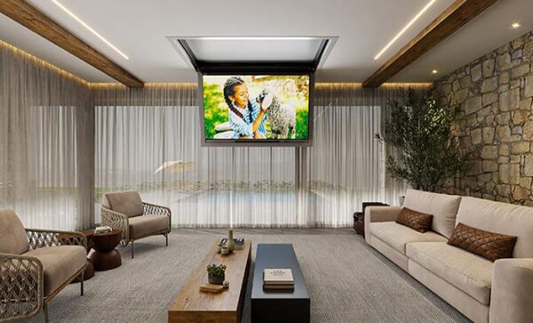 Como pendurar no teto, com segurança, uma TV de 75 polegadas - Revista ...